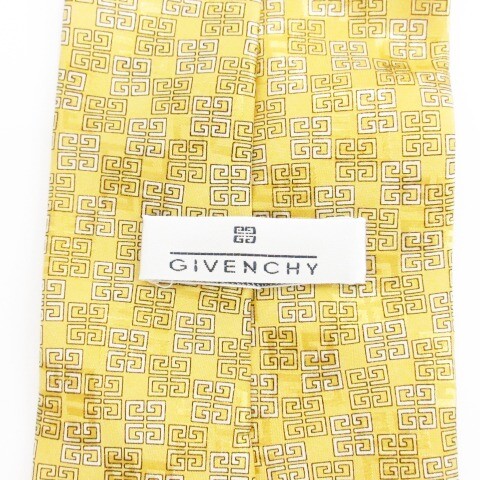 Givenchy Tie Wide Logo All Over Pattern Silk Made In … - Gem