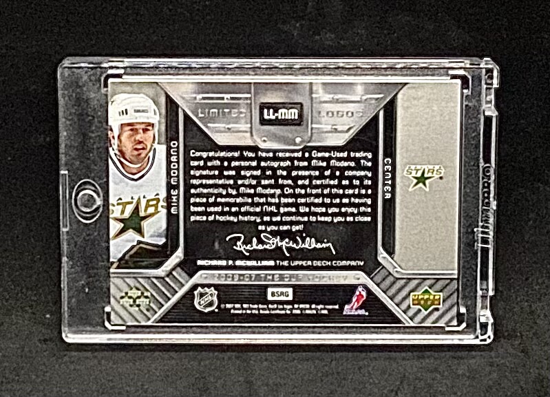2006-07 Mike Modano Upper Deck The Cup Limited Logos #LL-MM Autograph ...
