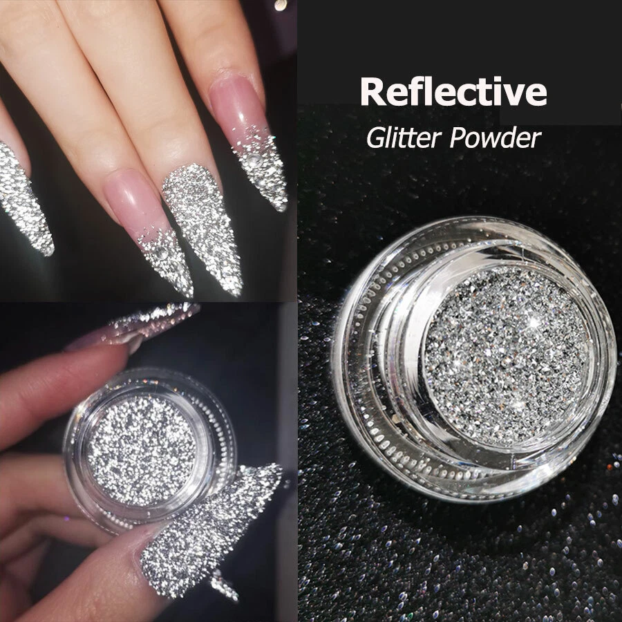 Glitter Powder Nail Designs