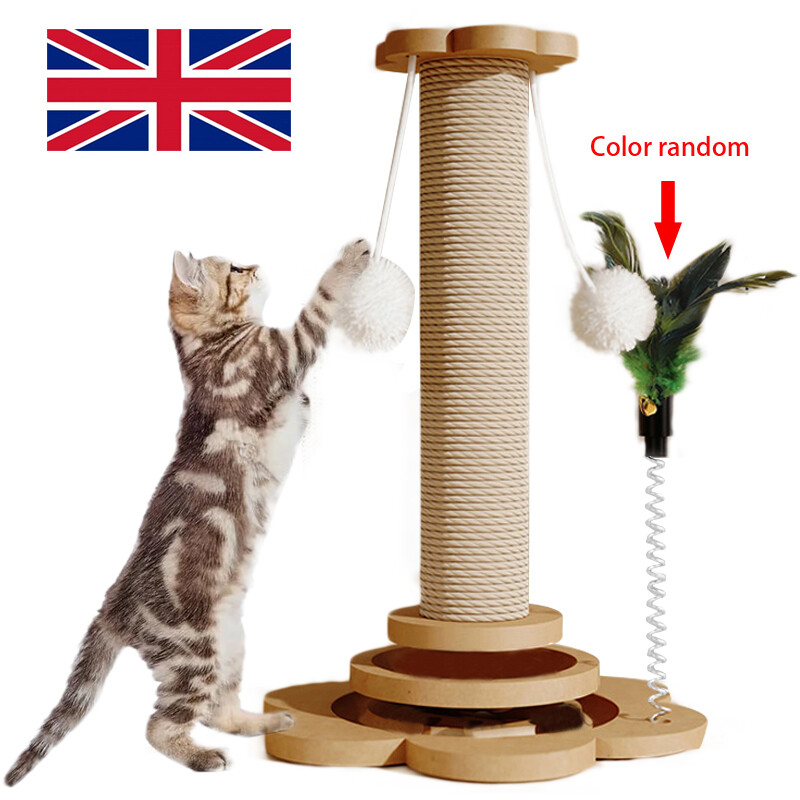 LARGE TALL CAT SCRATCHING POST STRONG NATURAL SISAL POLE HEAVY DUTY ...