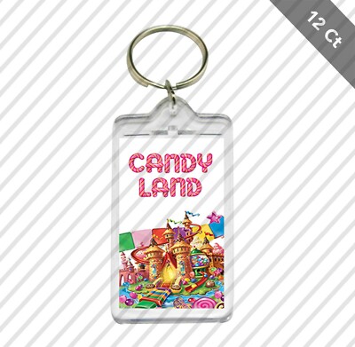 12 Candy land Keychain Kids Birthday Party Favor Gifts Goodie Bag ...