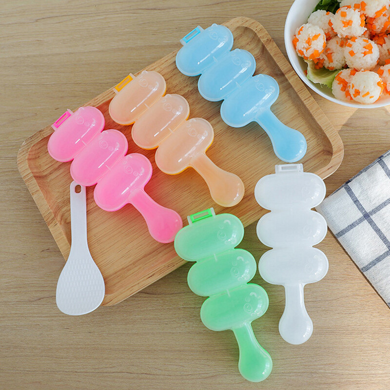 2Pcs/Set Rice Ball Mold Shakers Food Decoration Kids Lunch Sushi Maker ...