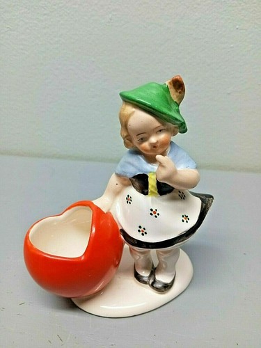 Vintage Hertwig Germany Dutch Girl Valentine Love Toothpick Heart 4-1/2 ...