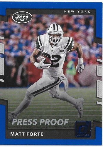 2017 Donruss Football Press Proof Blue Matt Forte Jets | eBay