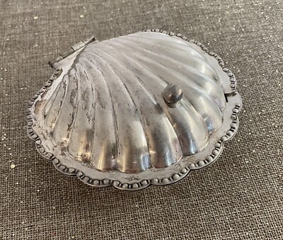 Butter Dishes - Silver Plate Clam Shell