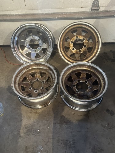Set Of 4 15 Inch By 7 Inch 6 Lug Chrome Slotted Mag Rims | eBay