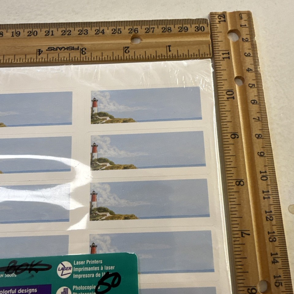 Lighthouse Personalized Address Labels Sheet Vintage 150 Printer Blank ...