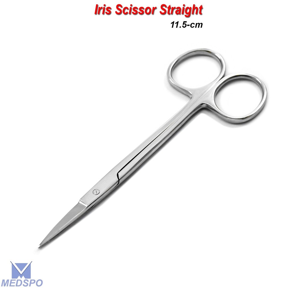 Surgical Iris Scissors Straight Curved Dental Tissue Suture Removal ...