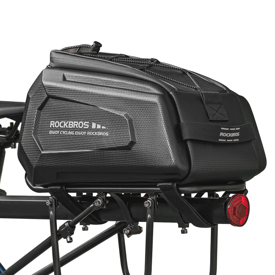 ROCKBROS Bike Hard Shell Trunk Bag Bicycle Rear Rack Pack Bag Pannier ...