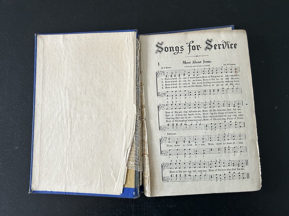 Antique SONGS FOR SERVICE Hymnal Book HC | eBay