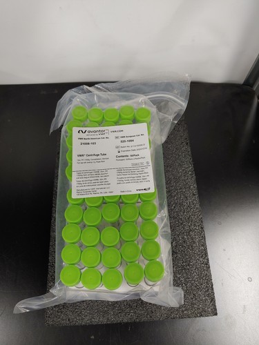 50 Bag VWR AVANTOR 21008-103 15mL Ultra High Performance Centrifuge ...