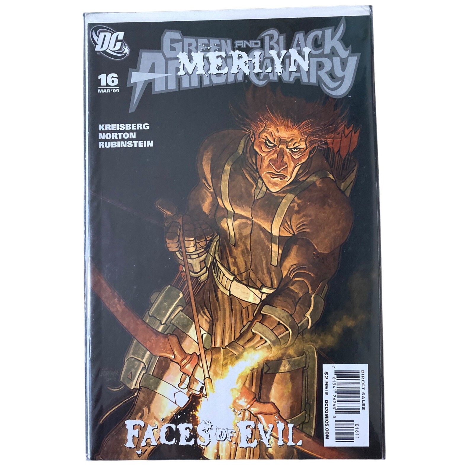 Comic DC Green Arrow and Black Canary Merlyn Issue #16 March 2009 Faces ...