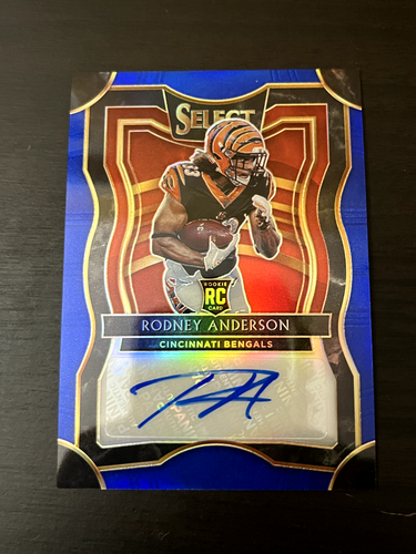 Rodney Anderson 2019 Select Signatures Blue /99 #RS-38 Rookie Autograph ...