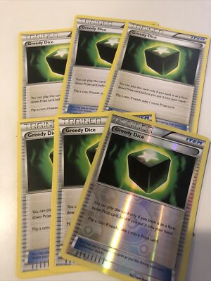 Pokémon TCG Greedy Dice Steam Siege 102/114 Regular Uncommon X6 Reverse ...