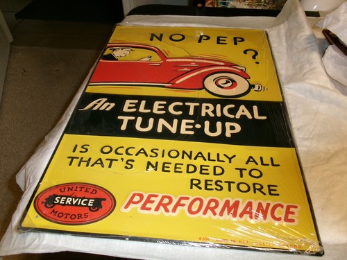 Vintage NO PEP? AN ELECTRICAL TUNE-UP UNITED SERVICE MOTORS EMBOSSED ...