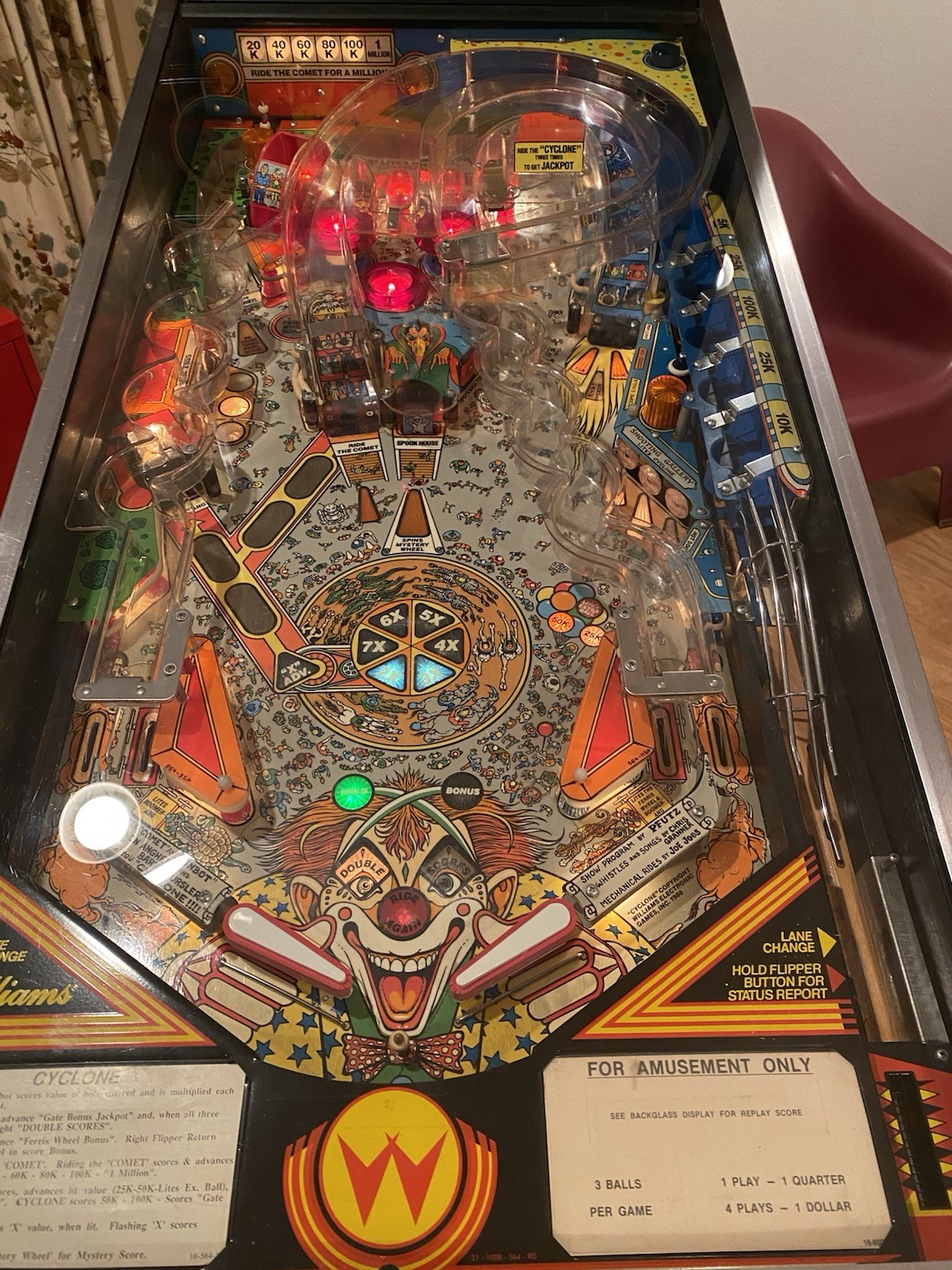 🔥 Cyclone Pinball Machine Williams 1988 | eBay