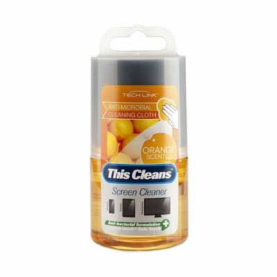 Techlink This Cleans' Anti Bacterial Orange Scented Screen Cleaner with ...