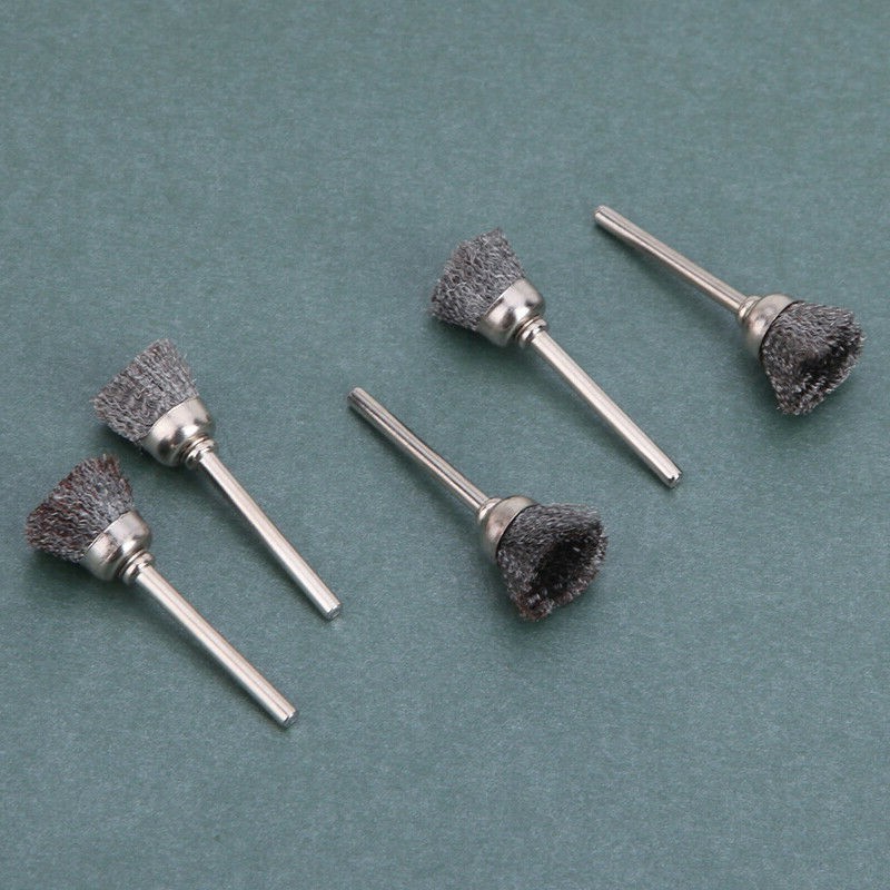 Heavy Duty Brass Mini Wire Brushes 10 Pcs Set for Grinder or Drill ...