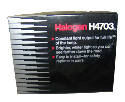 NEW PHILIPS H4703 HALOGEN RECTANGULAR LOW BEAM FOR 4 HEADLIGHT SYSTEM ...