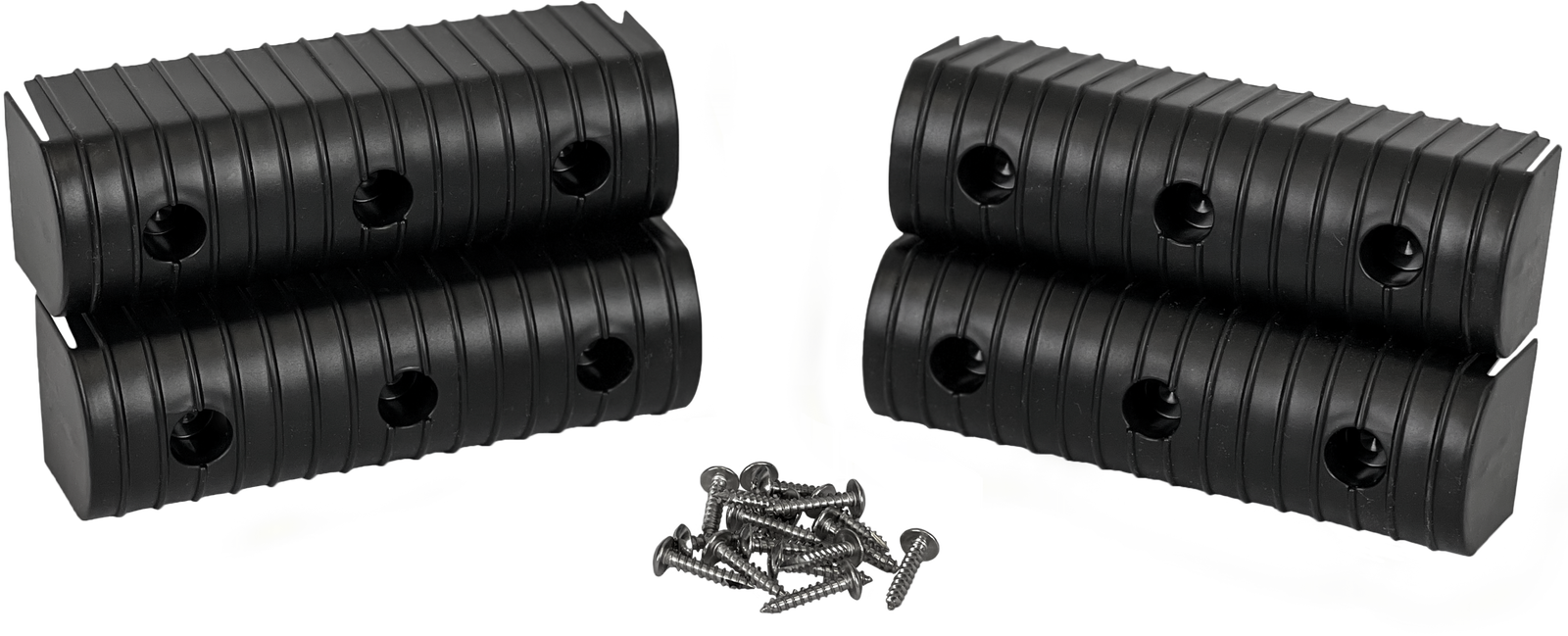 Caliber Pack of (4) Boat PWC Trailer Bunk Wrap End Cap Kit 2"x 6" Black ...