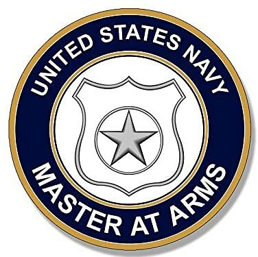 3 inch Round US Navy Master at ARMS Logo Sticker (Insignia Naval MAA ...