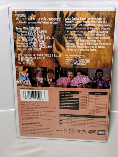 Prokofiev - Betrothal in a Monastery (DVD, 2005) for sale online | eBay