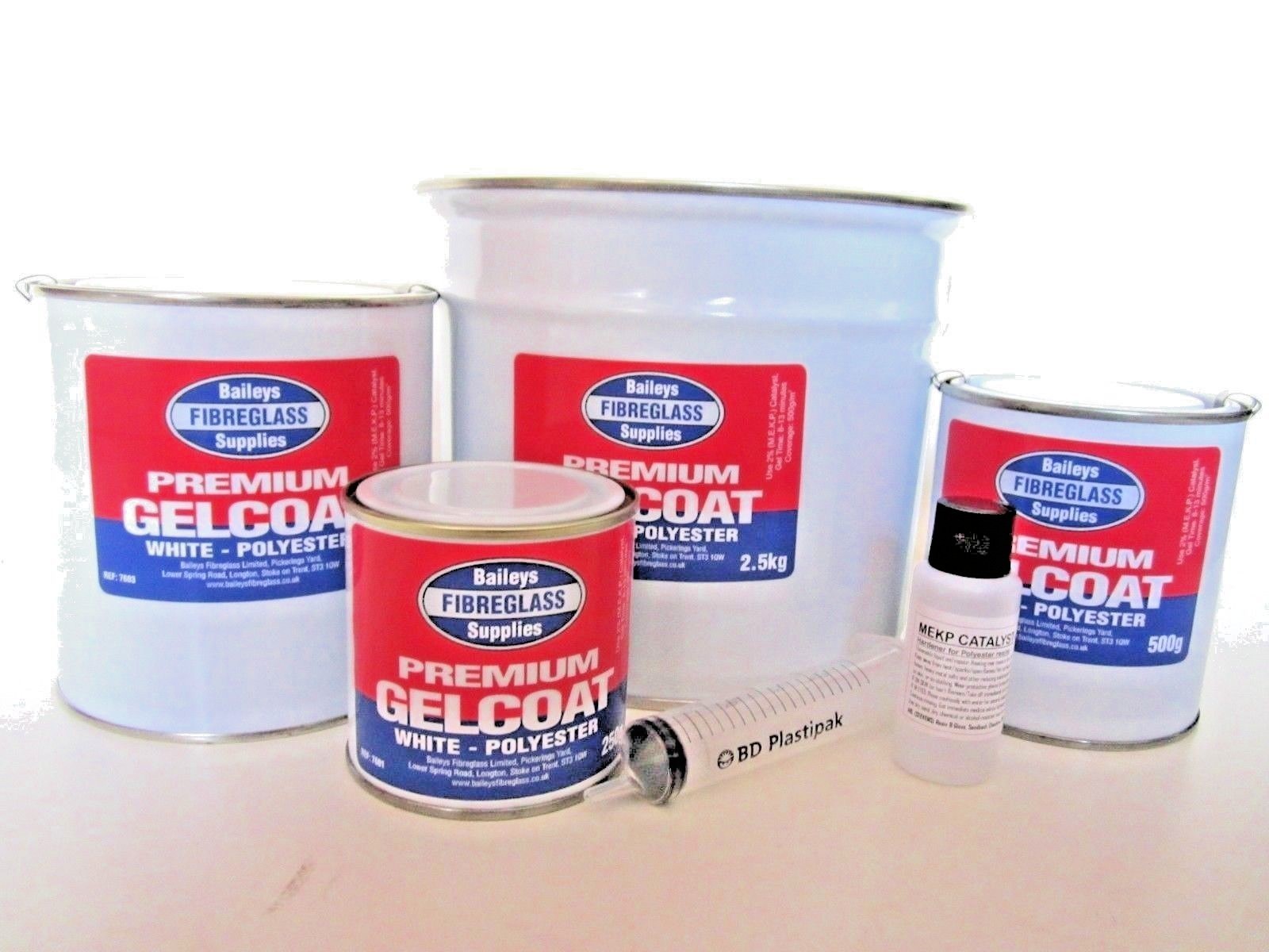 Polyester Gelcoat GRP Inc Catalyst - Brilliant White 250g, 500g, 1kg or ...