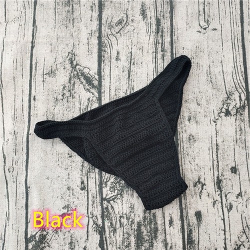 Mens Jockstrap Breathable Underwear Hand Crochet G String Swimming ...