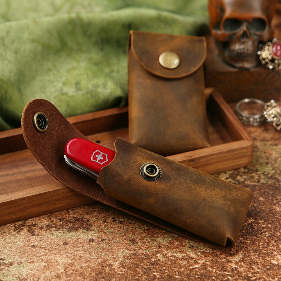 Leather knife sheath for Swiss Army multitool belt sheath holster for ...