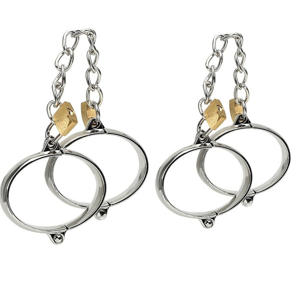 Bondage Metal Handcuffs Wrist Ankle Cuffs Neck Collar Shackle Slave ...