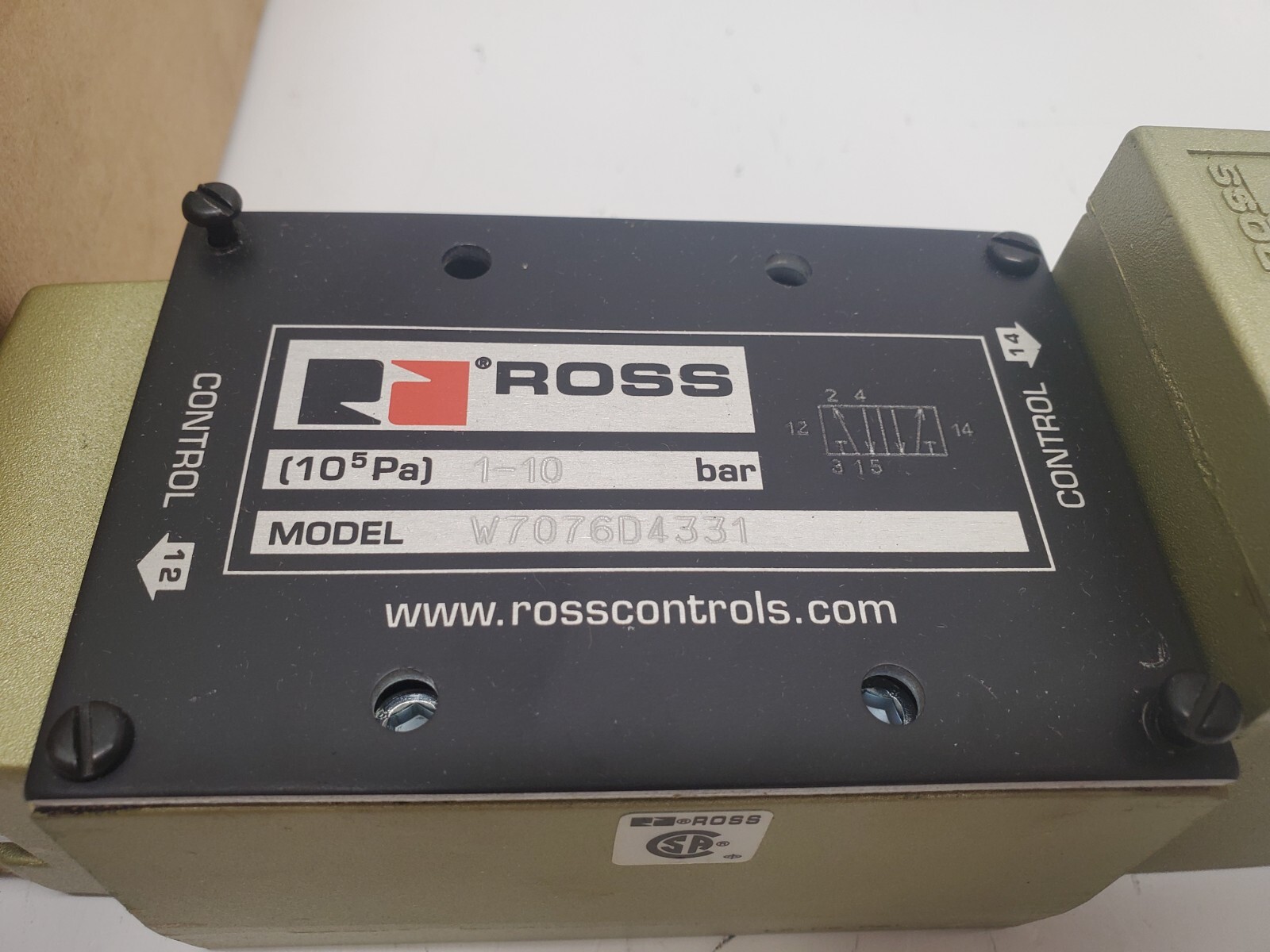 Ross Control W7076D4331 Valve 1-10 Bar Slightly for sale online | eBay