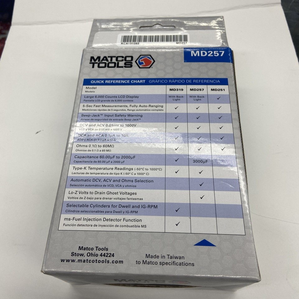 Matco Tools MD257 Tech Digital Multimeter | eBay