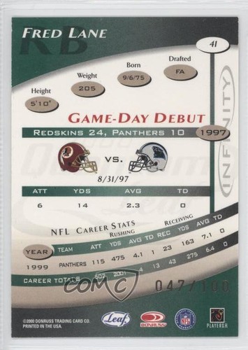 2000 Quantum Leaf Infinity Green /100 Fred Lane #41 | eBay