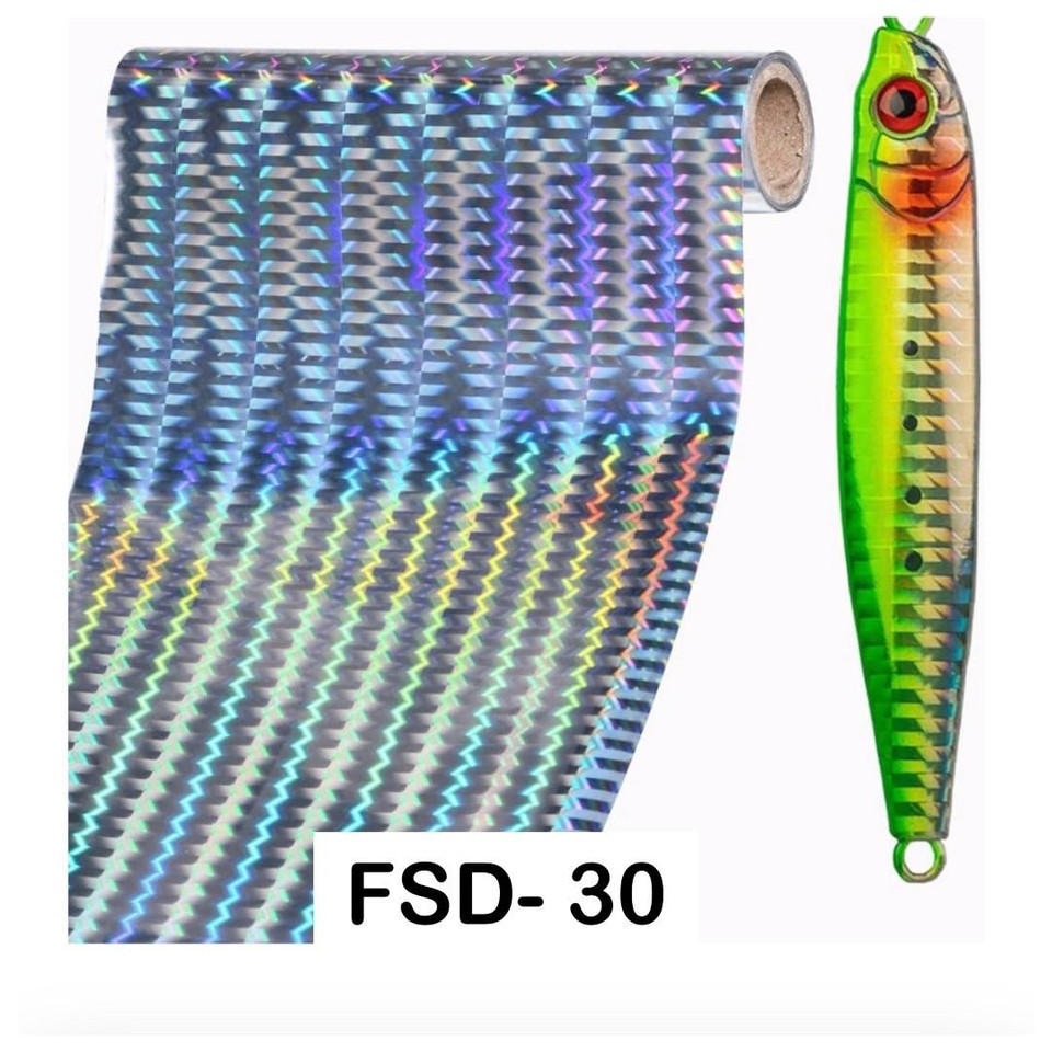 COLORFUL FISHING LURE SCALES HOLOGRAPHIC FOIL -3”x30’ -FREE SHIPPING ...