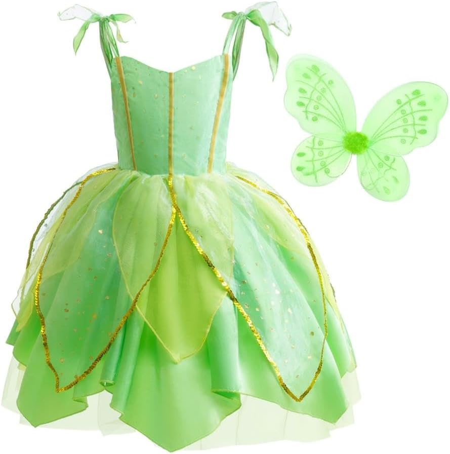 Green Fancy Fairy Halloween Costume Birthday Party Dress up with ...