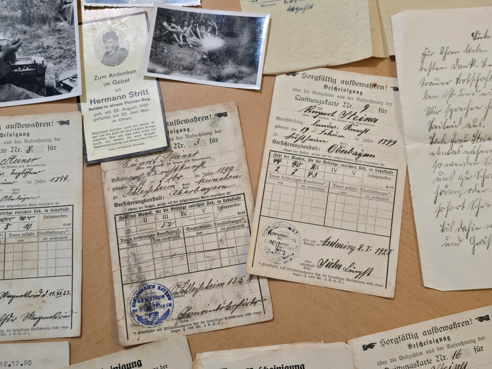 WWII German Steiner Family Archive Wartime Feldpost Photos Documents ...