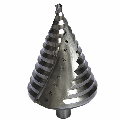HSS Spiral Step Drill Bit Hole Cutter 6mm-60mm 12 Steps Cutting PCV ...