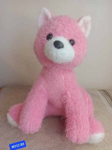 SOFT PINK CAT PLUSH STUFFED ANIMAL TOY 12" inc | eBay