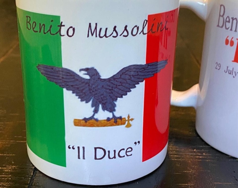 Post WW2 ITALIAN FASCIST MUSSOLINI Coffee Mug SET of Two Mint | eBay