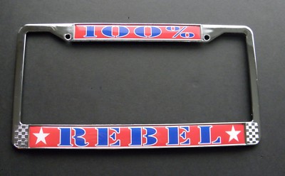 REBEL 100% CHROME PLATED LICENSE PLATE FRAME 6 X 12 INCHES | eBay