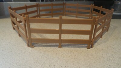 Breyer Horse 7 Count Brown Plastic Interlocking Fence 7” Panel | eBay