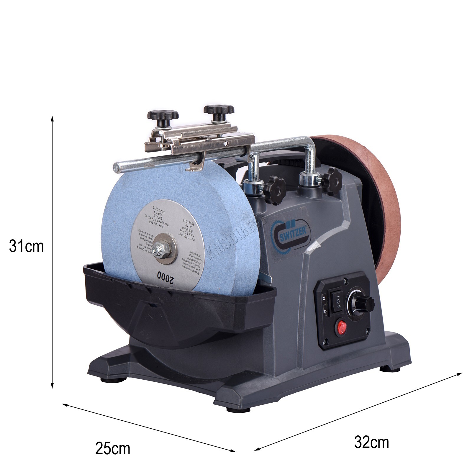 SwitZer Electric WhetStone Honing System Blade Sharpener Grinder 120W ...