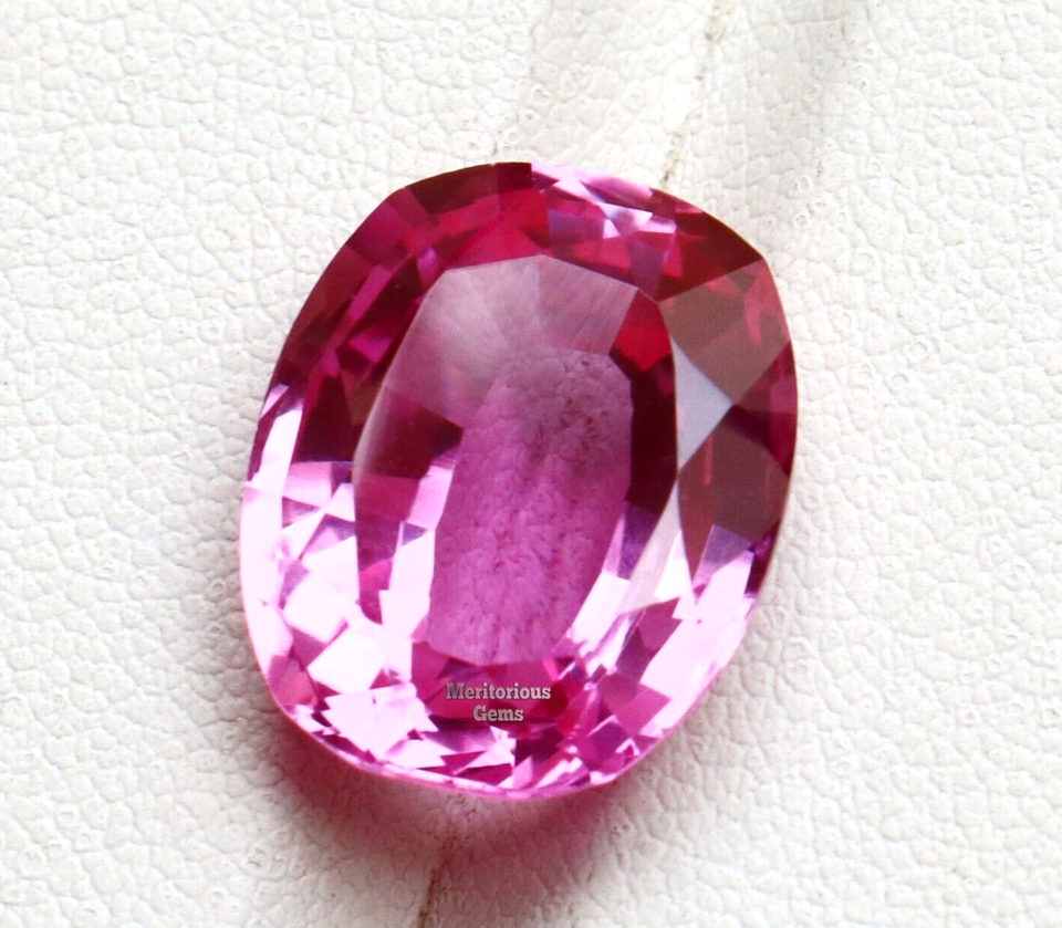 Natural Pink Spinal 15.30 CT Certified Loose Gemstone Oval Shape Hal ...