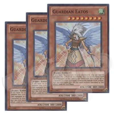 Yugioh - Guardian Eatos x 3 - Limited Edition Super Rare NM - Free Holo ...