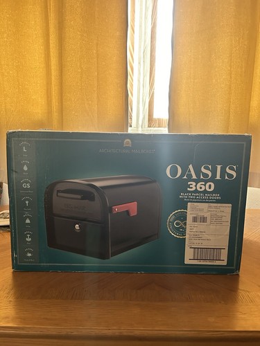 Oasis 360 Black, Large, Steel, Locking Parcel Mailbox With 2-Access ...