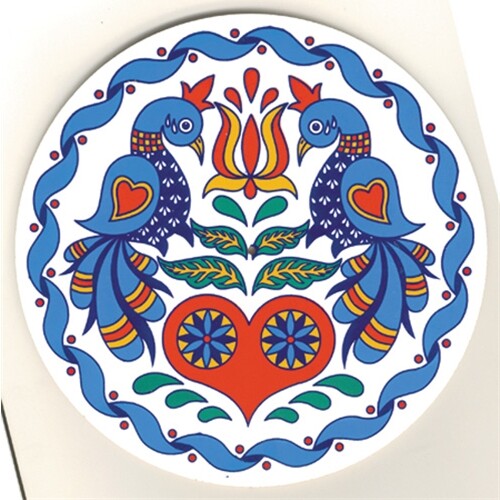 8" Double Dutch Distlefink Conestoga Hex Sign design by Hexologist Ivan ...