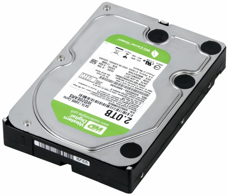 Disco Duro Western Digital 2TB Verde WD20EARS SATA II 64MB 7200U / Min ...