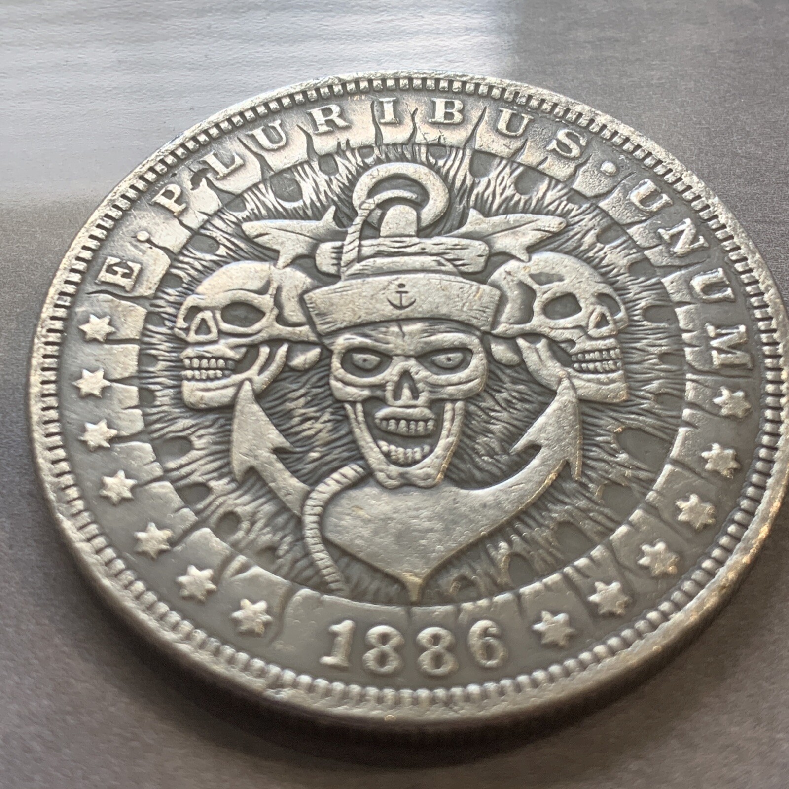 US Navy Skull & Anchor Lucky Heads Tails Pocket Challenge Coin | eBay