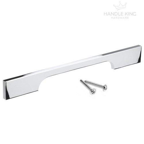 Designer Polished Chrome Kitchen Cabinet 'D' Handle 255mm, 380mm | eBay UK