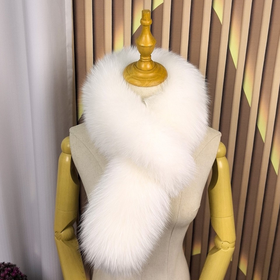 Women's Whole Full Real Fox Fur Scarf Neckerchief Scarves Neck Warm ...